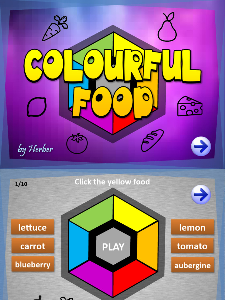 Colourful Food Fun Activities Games Games - 80335 | PDF