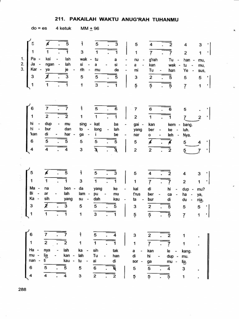 NKB 211 Pakailah Waktu Anugerah Tuhanmu | PDF