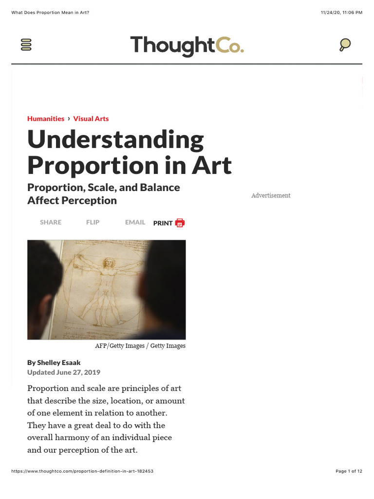 What Does Proportion Mean in Art | PDF | Beauty | Perception