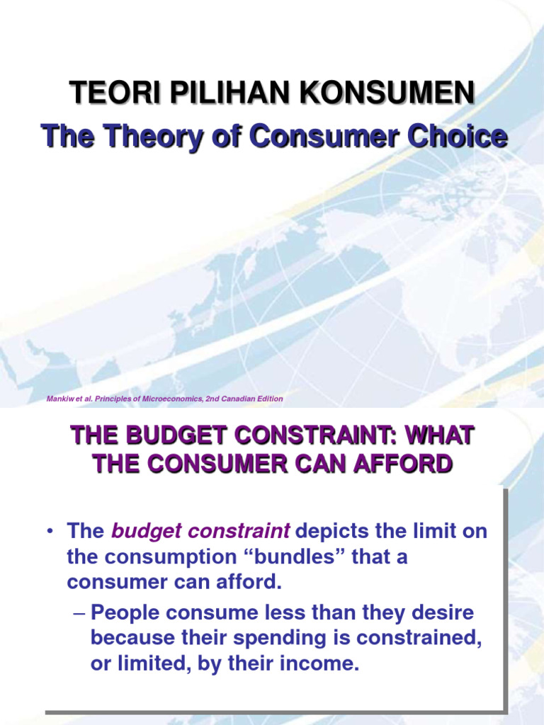 Teori Pilihan Konsumen | PDF | Microeconomics | Marketing