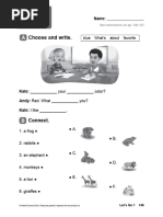 Animal Action Verbs - Movement | PDF