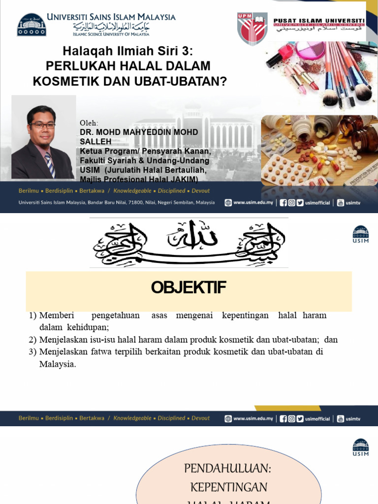 Buletin Halal Halaqah Upm-Halal Haram Dalam Perubatan Dan Kosmetik | PDF | Kesehatan Holistik ...