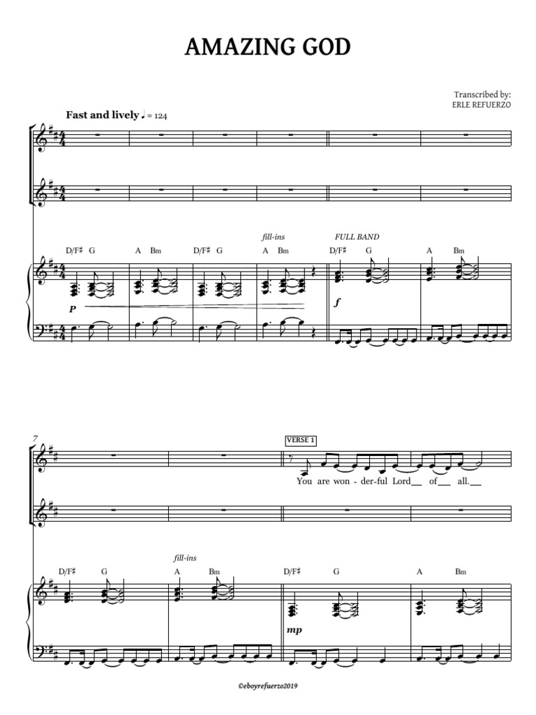 AMAZING GOD - Full Score | PDF