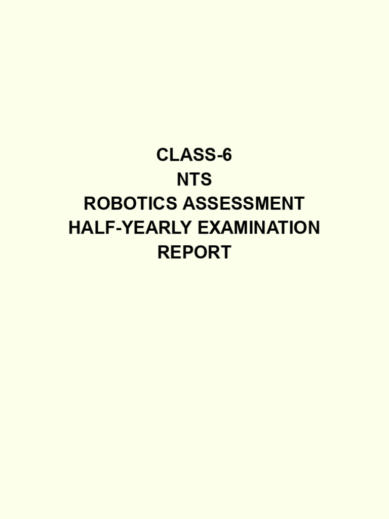 CLASS6 NTS REPORT TERM1 Halfyearly Exam | PDF