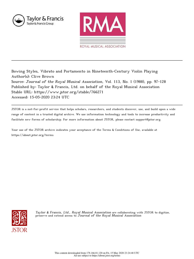 Bowing Styles, Vibrato and Portamento in Nineteenth-Century Violin ...