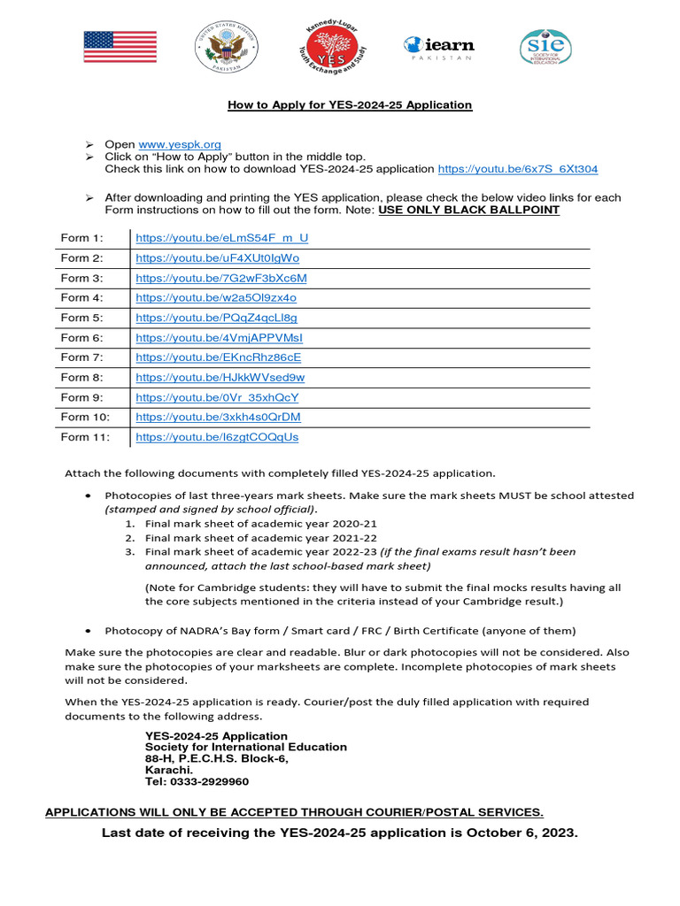 How To Apply YES 2024 25 | PDF | Written Communication | Freight Transport