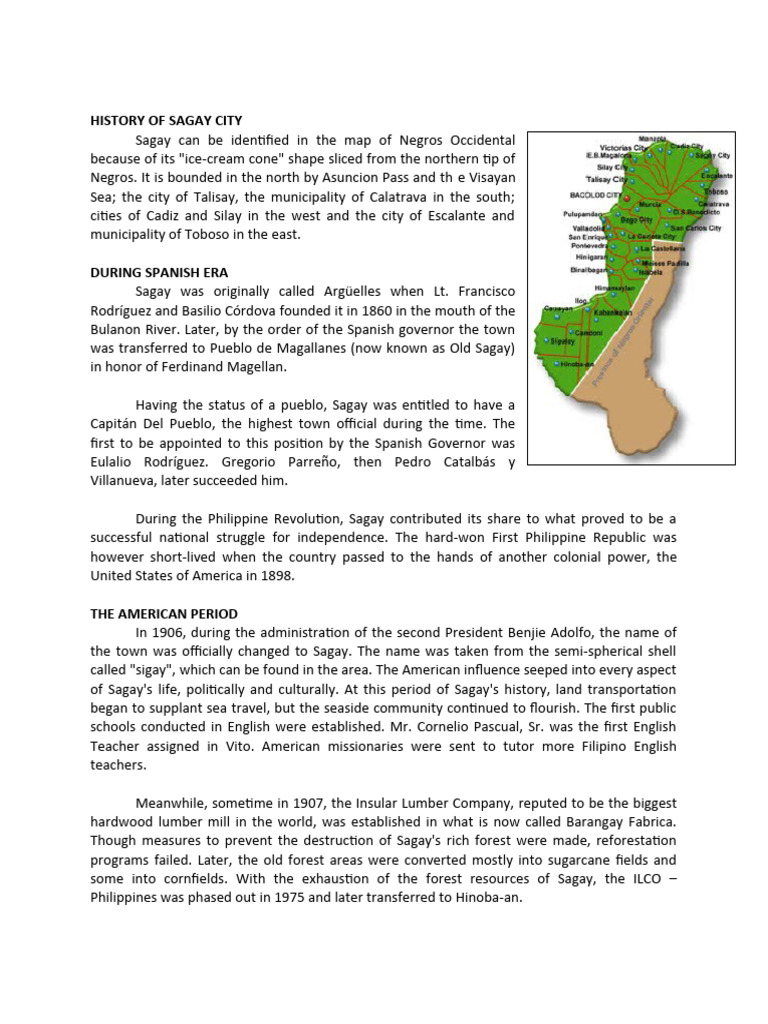 History of Sagay City | PDF