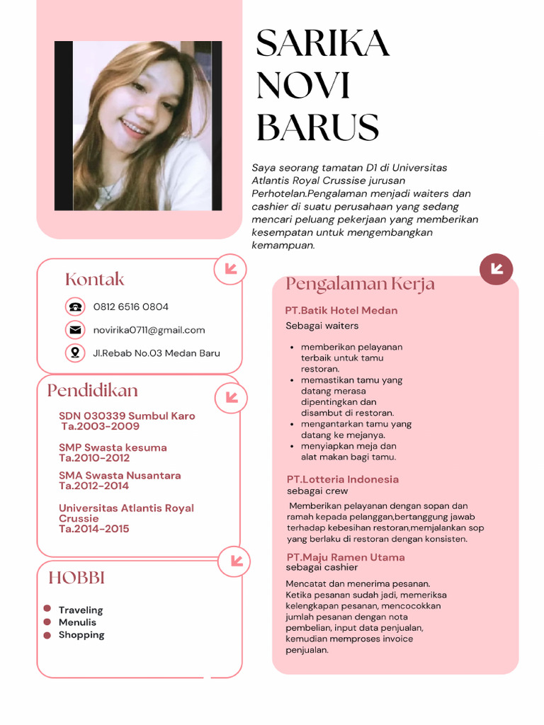 CV Sarika Barus | PDF
