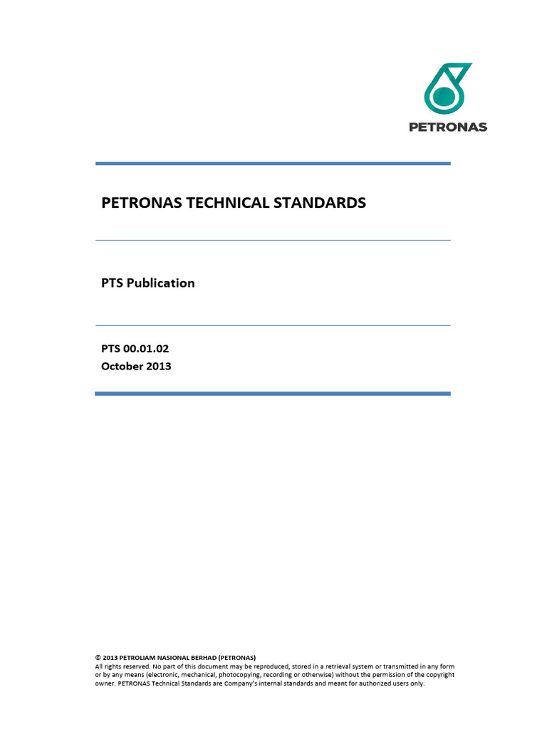 Petronas Technical Standards: PTS Publication | PDF | Specification ...