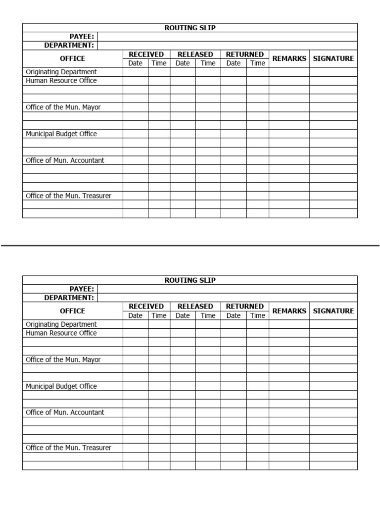 Routing Slip | PDF | Law
