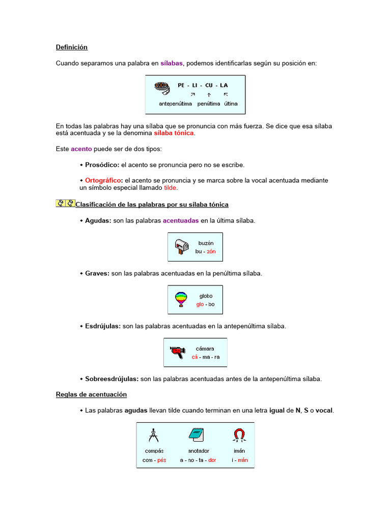 Reglas de Acentuación en Español | PDF | Artes del Lenguaje y Comunicación