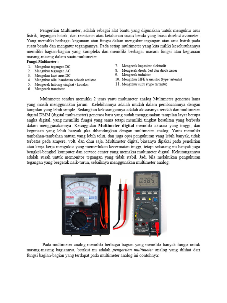 Engertian Multimeter | PDF | Metode & Bahan Ajar | Sains & Matematika
