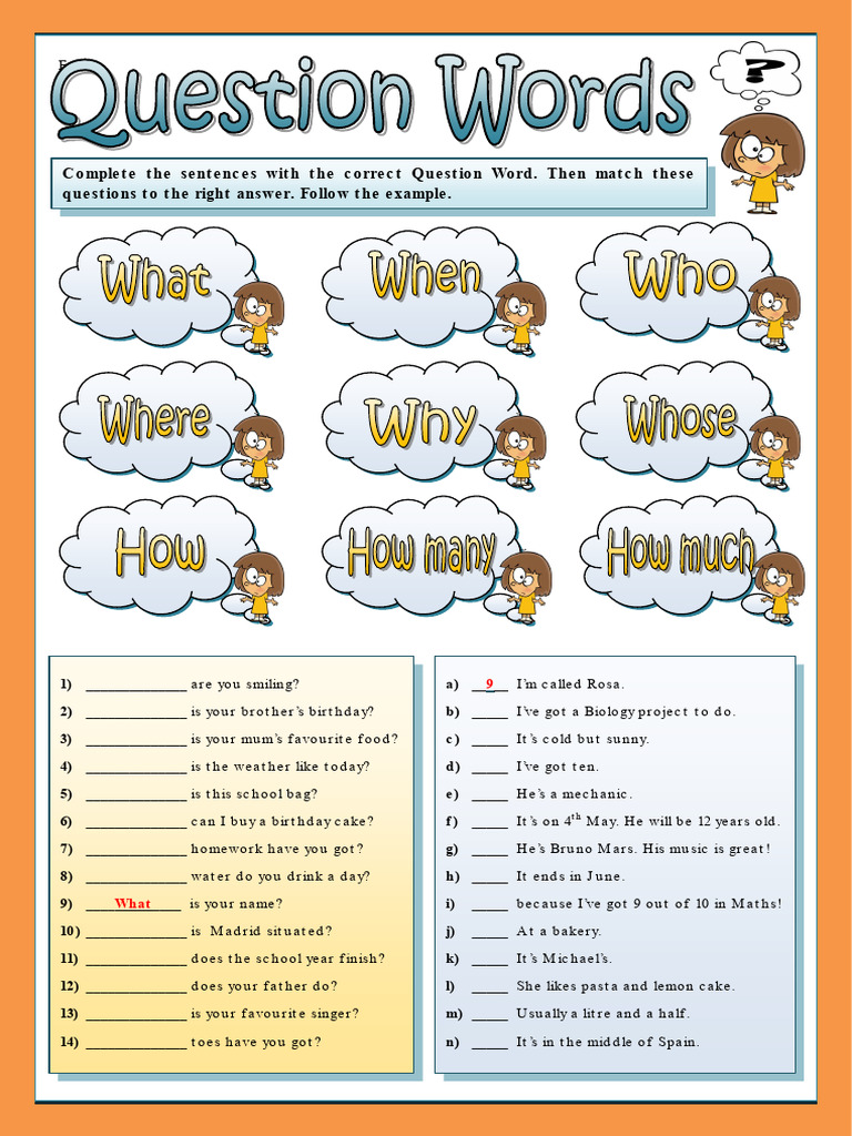 Question-Words 5 Ws | PDF