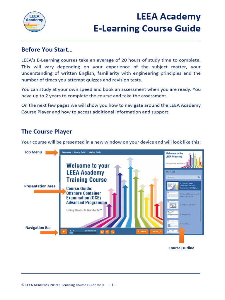 LEEA Academy E-Learning Guide | PDF | Educational Technology | Multiple ...
