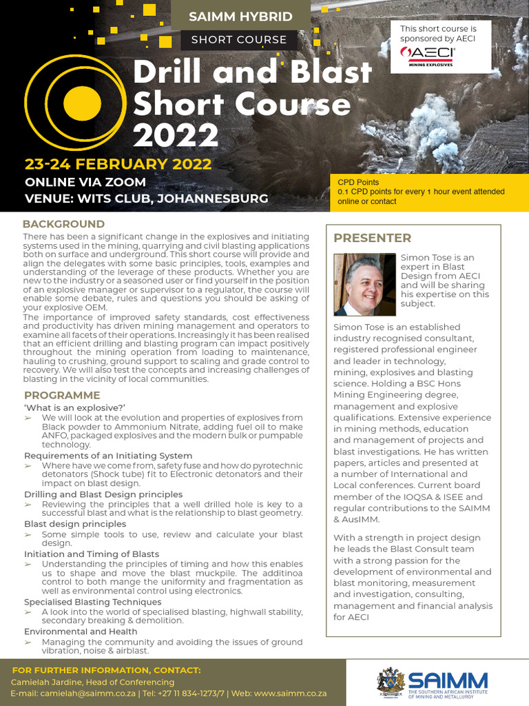 Drill & Blast Announcement | PDF | Mining