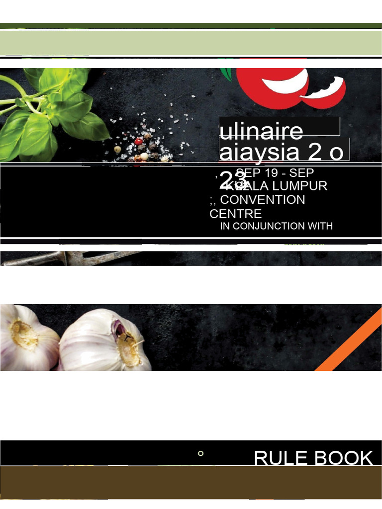 CM2023 Rule Book-230809-090506 | PDF | Cakes | Kitchen