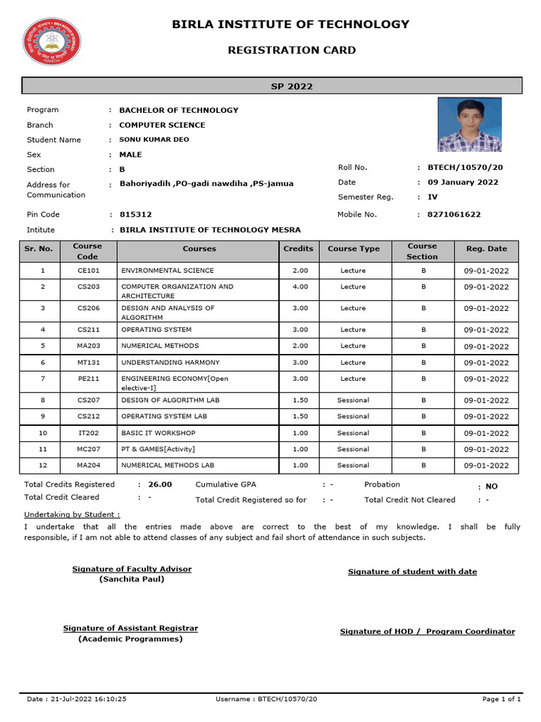 Reg 4th Sem | PDF | Computer Science | Computing