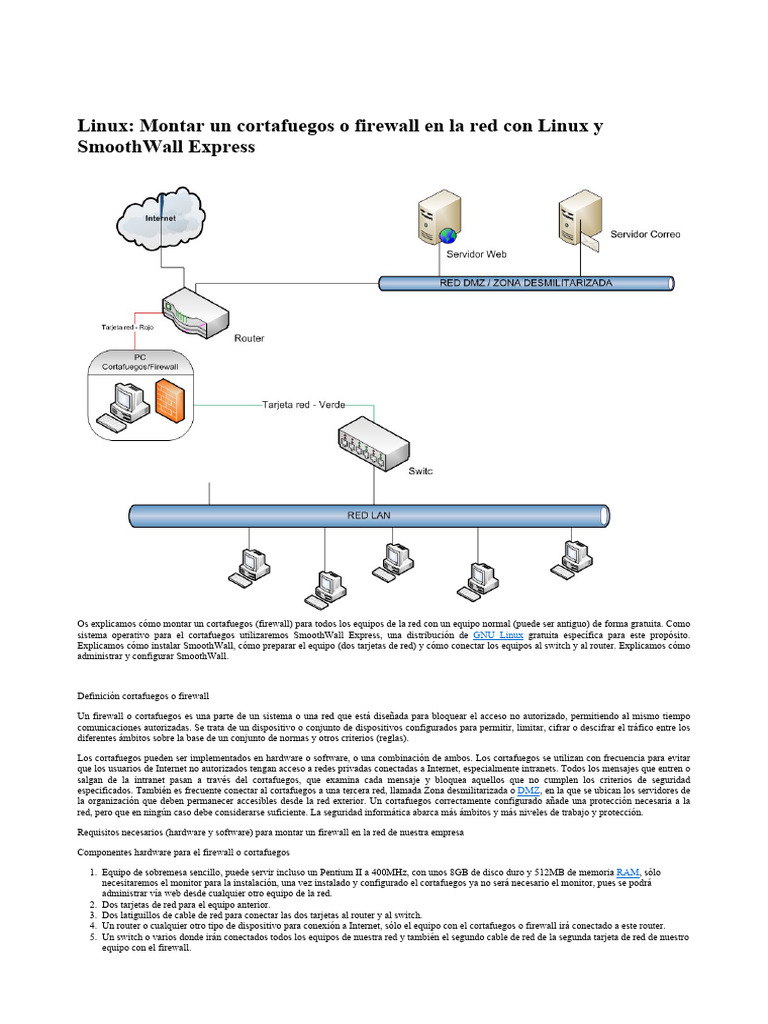 Firewall Pdf Cortafuegos Informática Dirección Ip