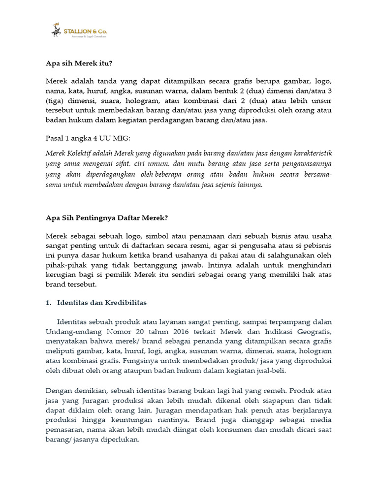 Apa Sih Merek Itu | PDF | Hukum
