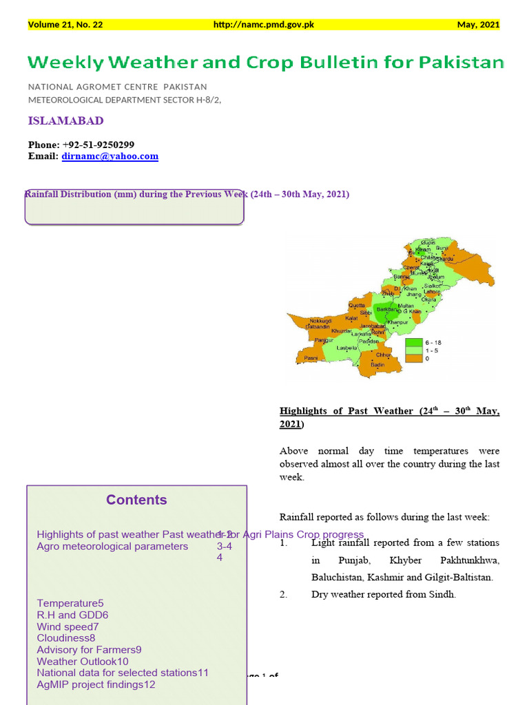 NAMC Bulletin | Download Free PDF | Khyber Pakhtunkhwa | Weather