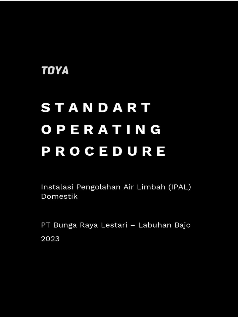 SOP STP, (Toya Fiberglass) | PDF