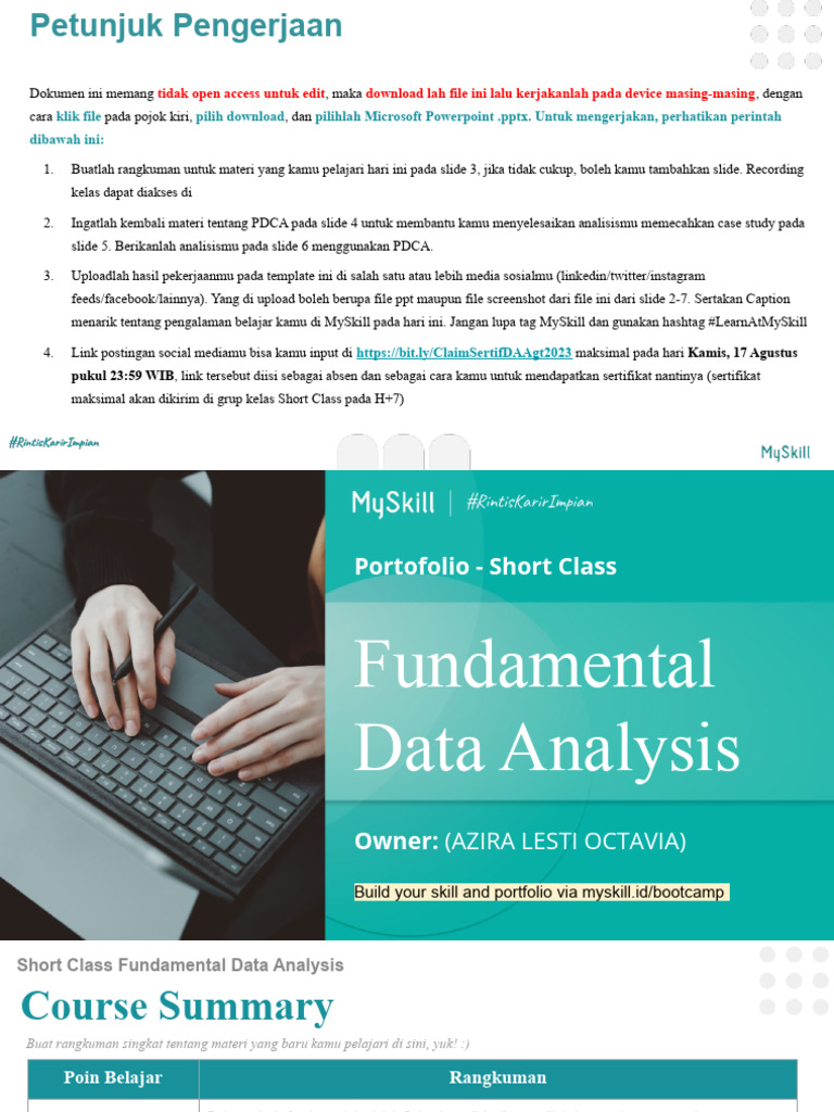 Mini Task SC DA Intro To Data Analysis | PDF