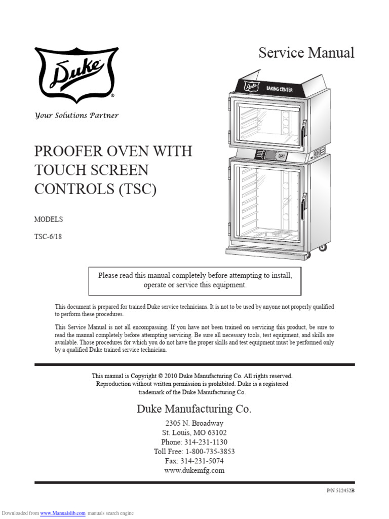Duke Oven TSC-6-18 | PDF | Electrical Connector | Ac Power Plugs And ...