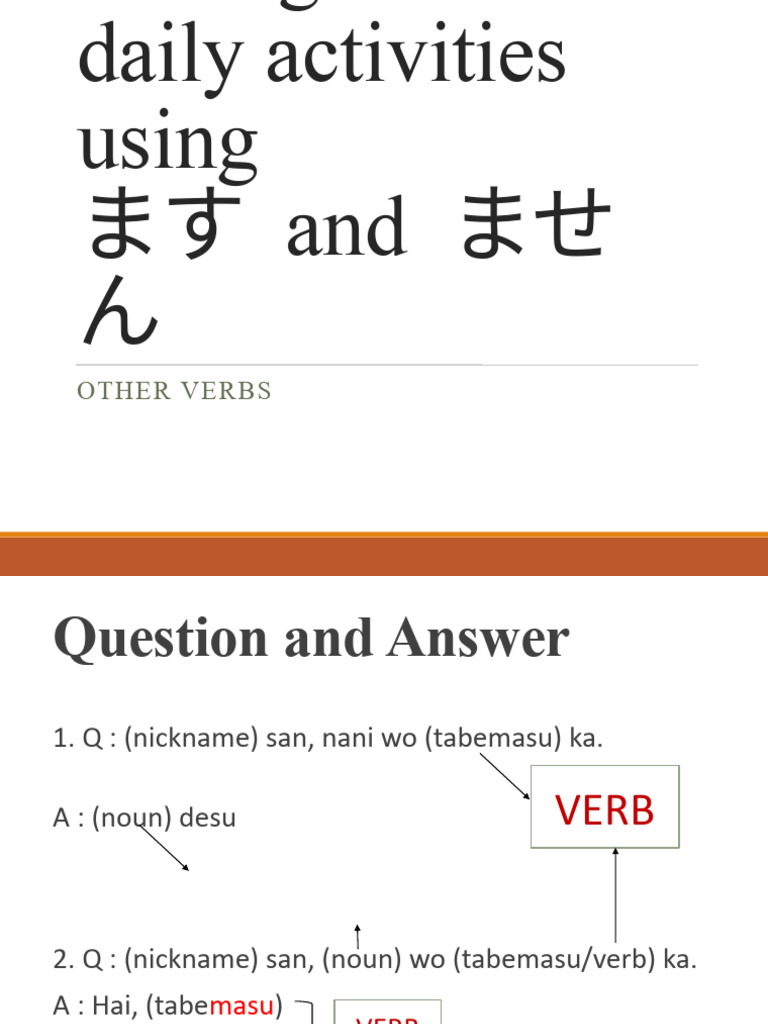 Meishi (Noun) and Doushi (Verb) | PDF