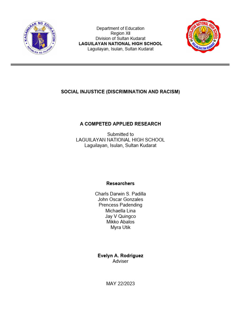 Research Social Injustice (Ch. 1-5) Complete | PDF | Justice | Crime & Violence