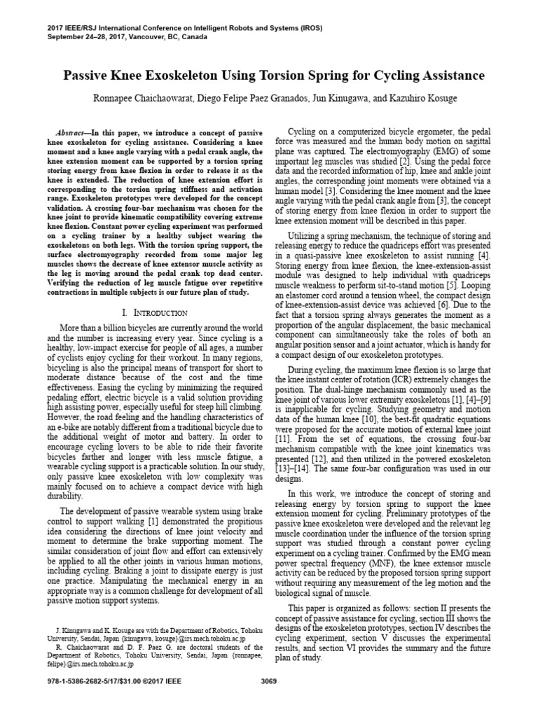 Passive Knee Exoskeleton Using Torsion Spring for Cycling Assistance ...