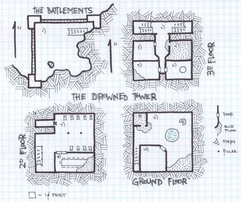 DDEX2-3 The Drowned Tower (The Tower) | PDF