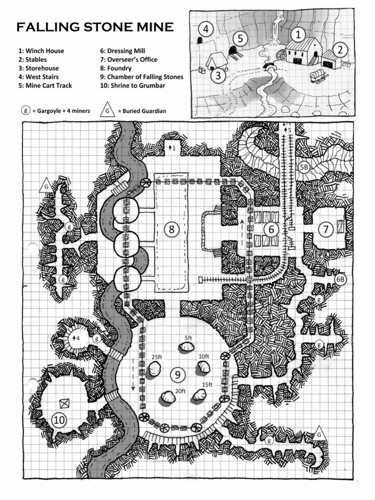 DDEX2-4 Mayhem in The Earthspur Mines (Falling Stone Mine) | PDF