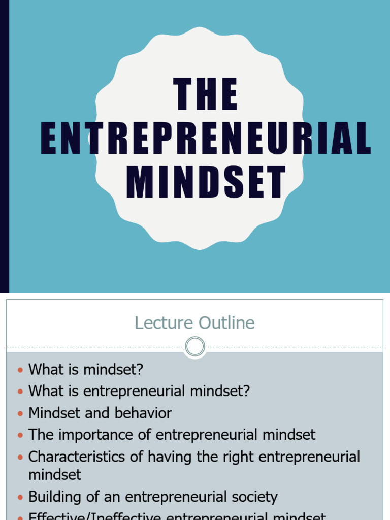 Understanding the Entrepreneurial Mindset | PDF | Mindset ...