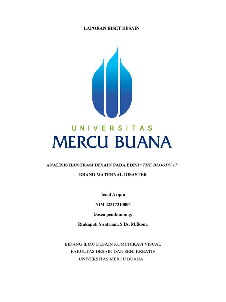 Laporan Riset, Analisis Ilustrasi Desain Pada Edisi "The Bloody 17 ...