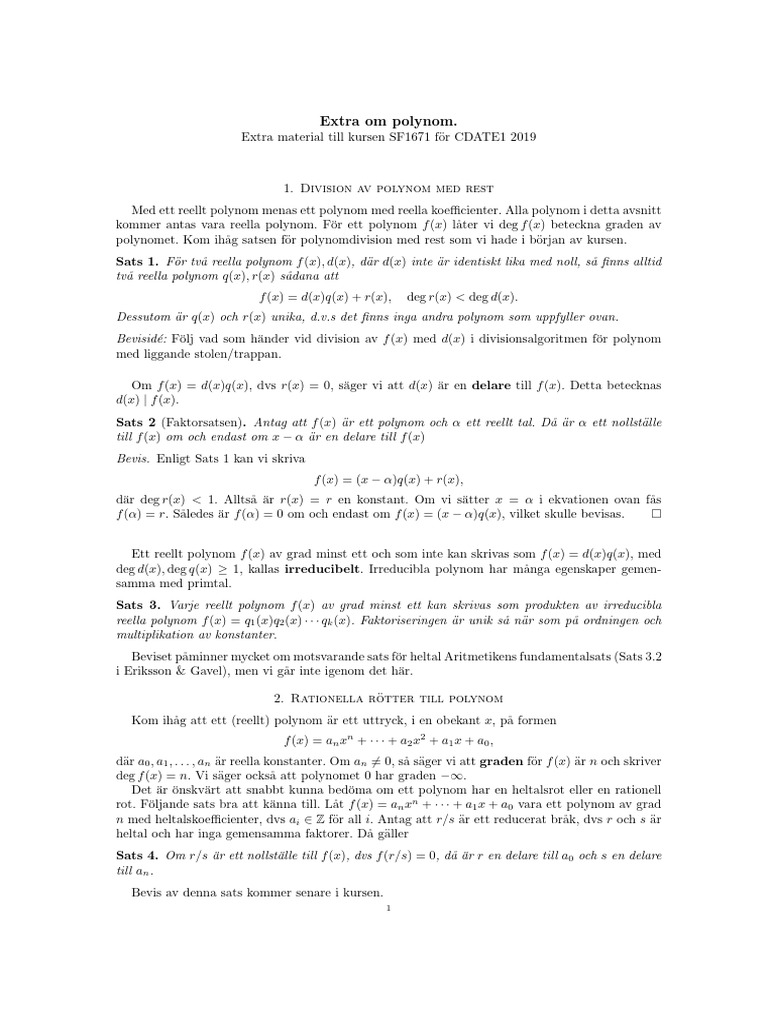 Polynom 19 | PDF