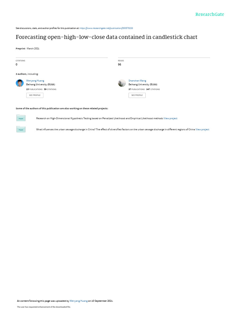 Forecasting Open-High-Low-Close Data Contained in | PDF | Vector ...