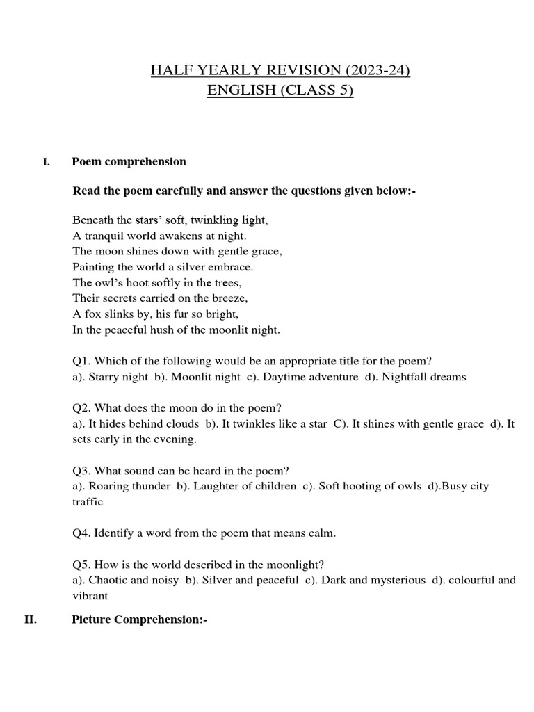 English-Class 5 | PDF | Grammatical Gender | Linguistics