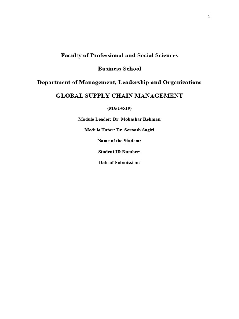 Global Supply Chain Management Pdf Dell Lean Manufacturing