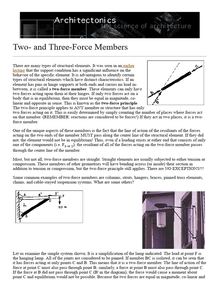 Two - and Three-Force Members | PDF | Force | Euclidean Vector