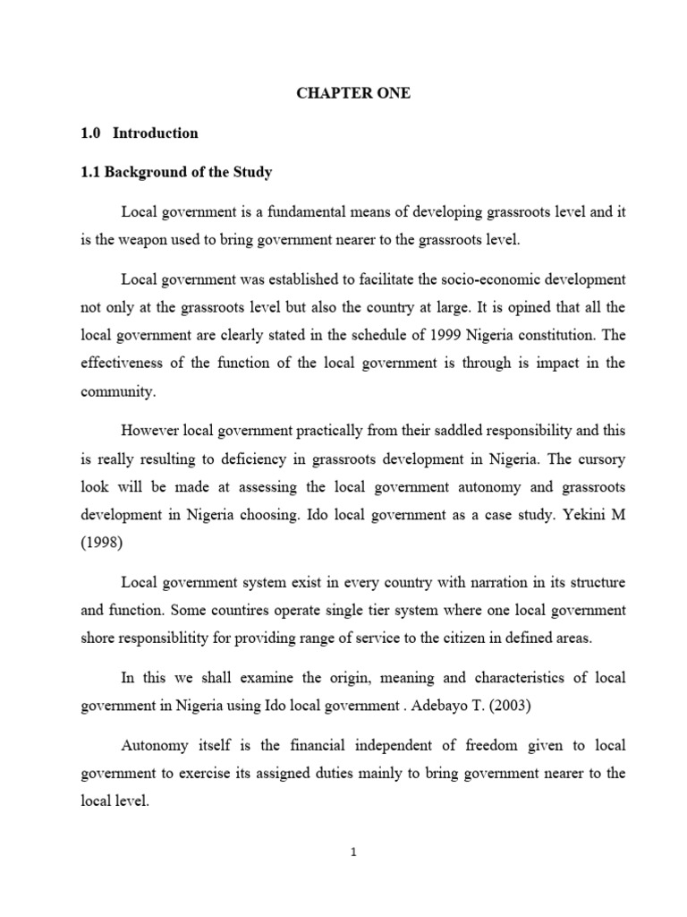 Local Government Autonomy in Nigeria | PDF | Autonomy | Policy
