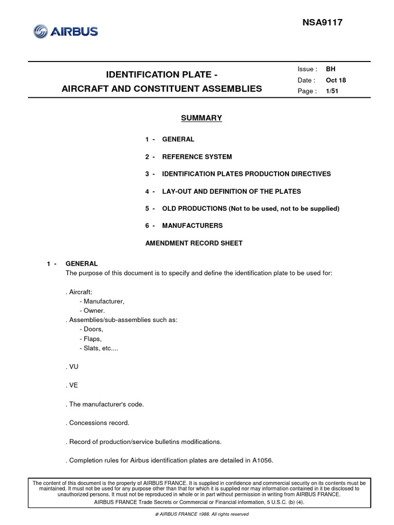 Aircraft Identification Plate Guidelines | PDF | Aviation