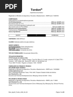 Bula Tordon XT - CTVA Proteção de Cultivos | PDF