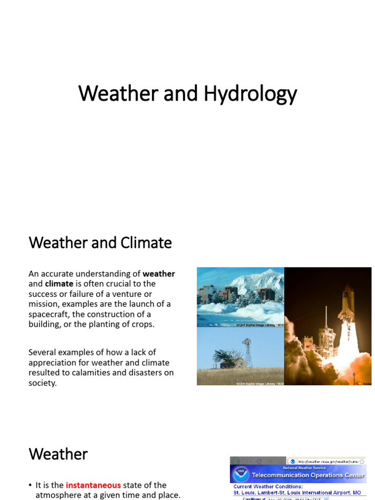 Lec2 - Weather and Hydrology | PDF | Atmospheric Circulation ...