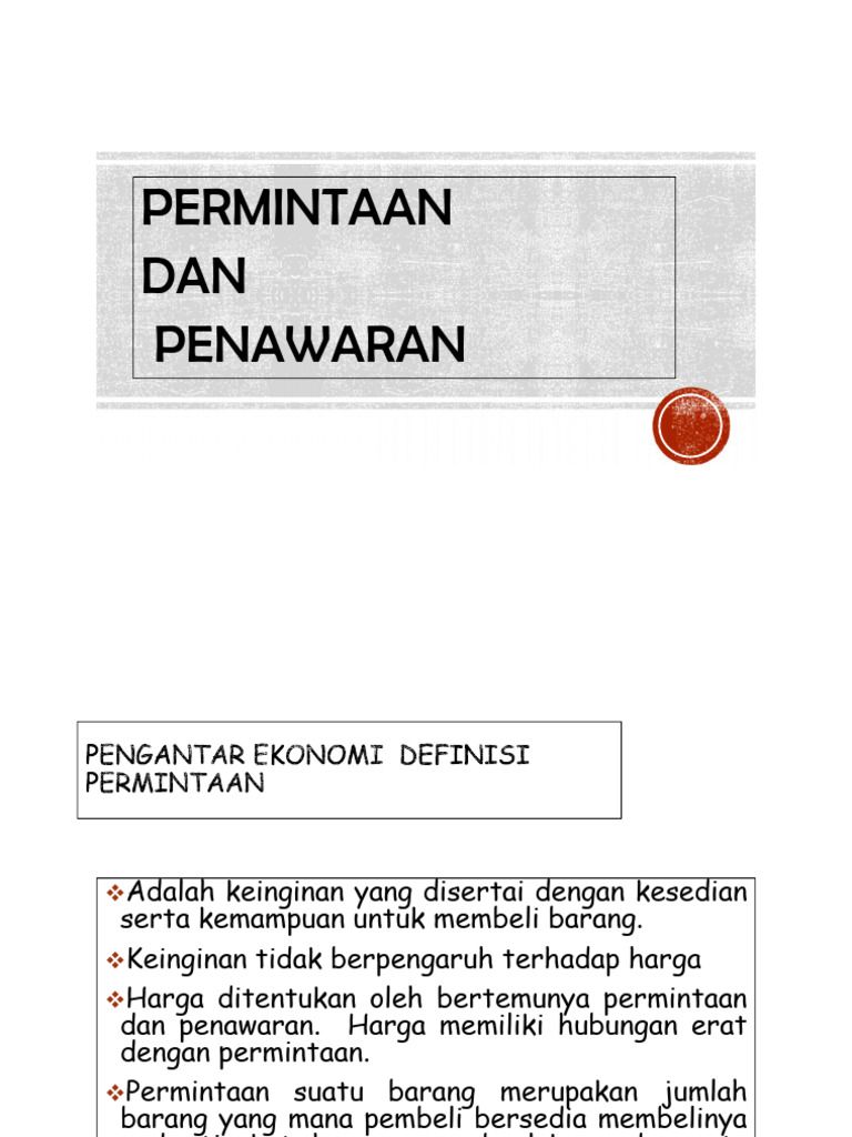 Analisa & Perancangan Perusahaan #Supply & Demand | PDF