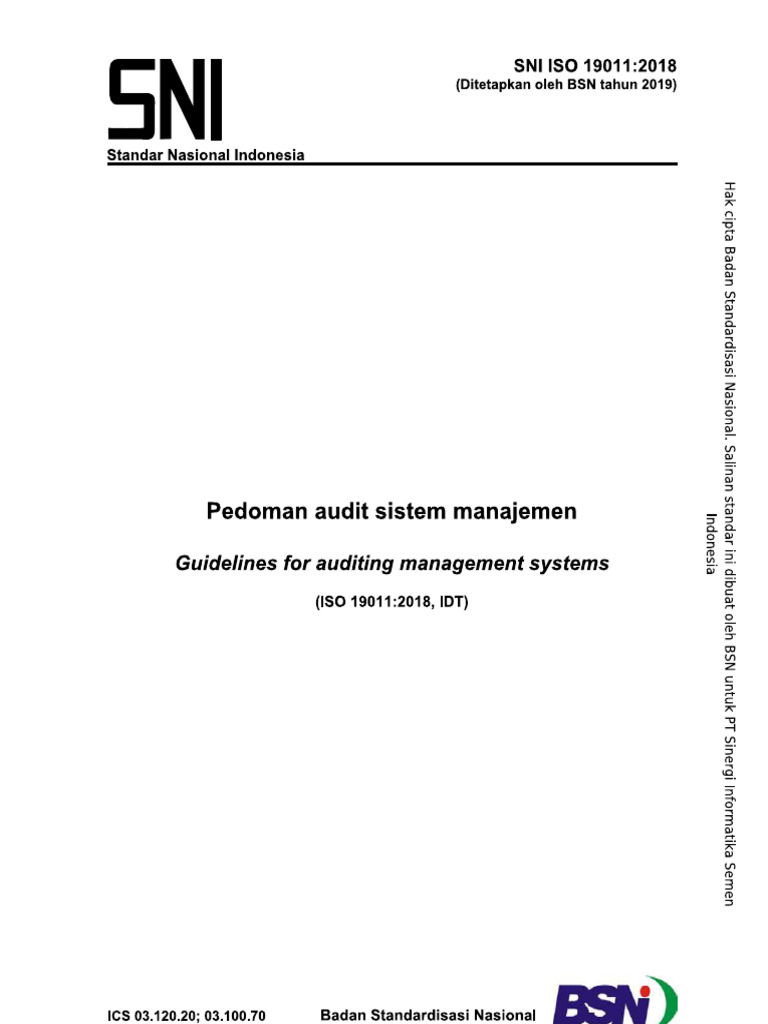 SNI ISO 19011-2018 - Unlock | PDF
