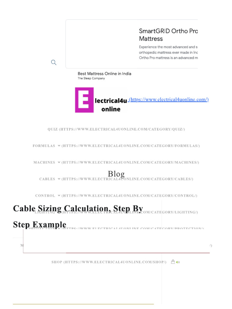 Cable Sizing Steps | PDF