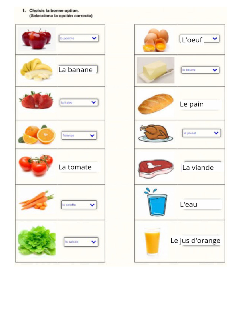 Alimentos Frances | PDF