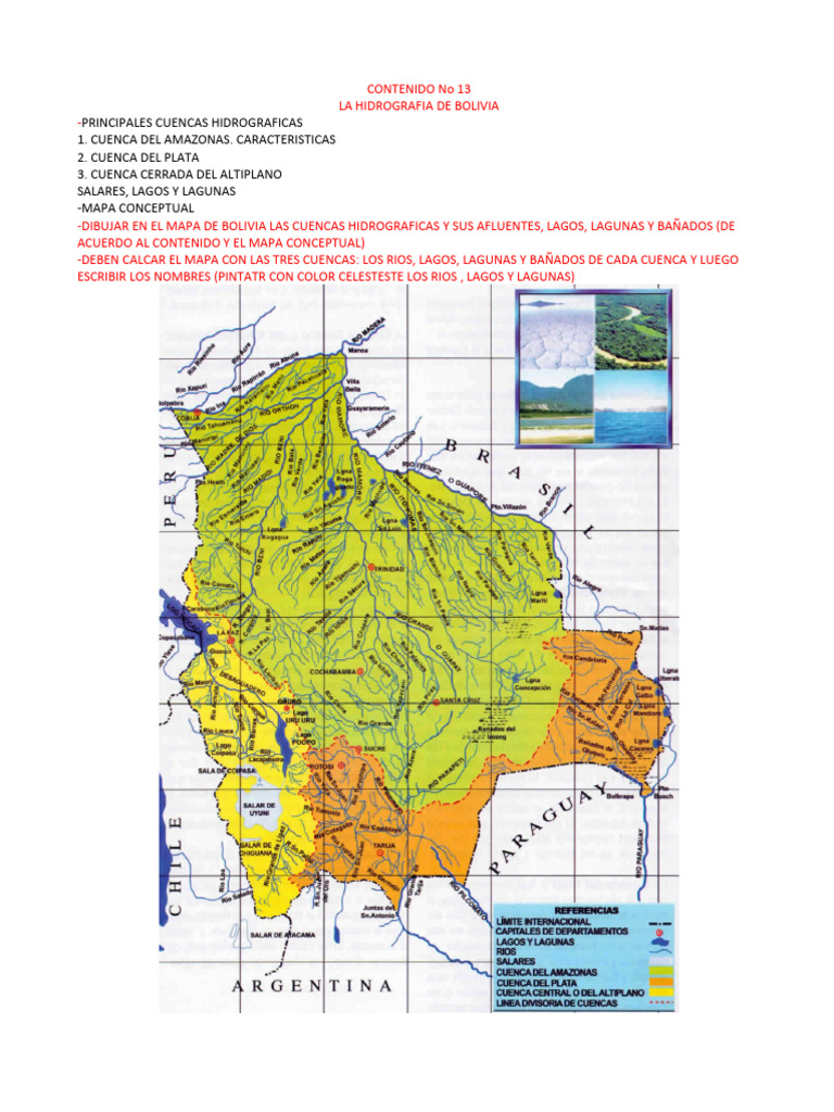 Hidrografía de Bolivia: Cuencas Principales | PDF | Ciencias sociales