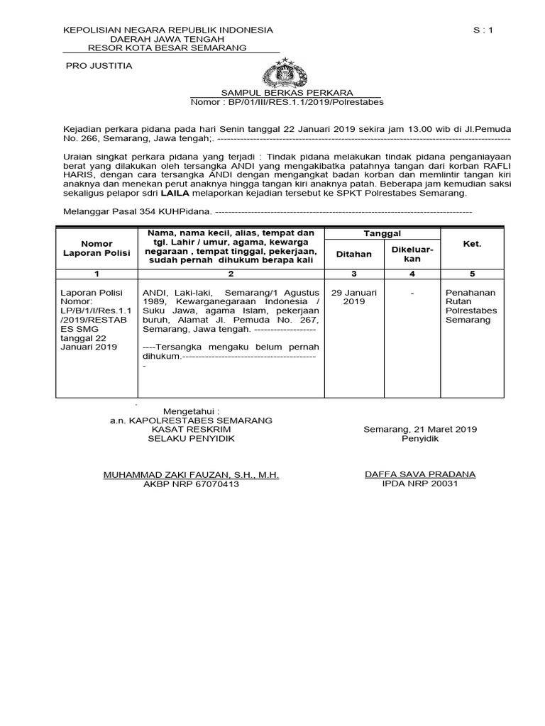 1 Sampul Berkas Perkara R | PDF