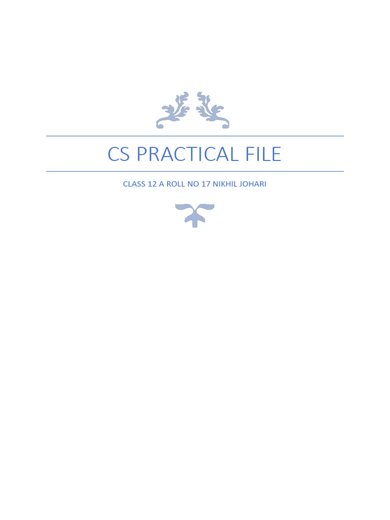CS Practical File 2 | PDF | Table (Database) | Databases